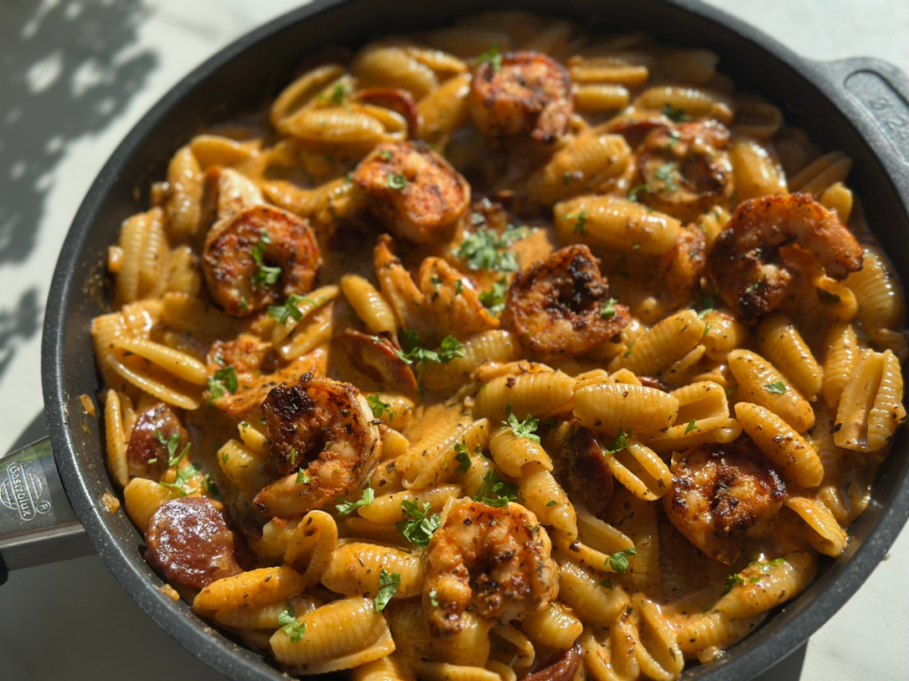 Pasta med chorizo og rejer | EventRoom